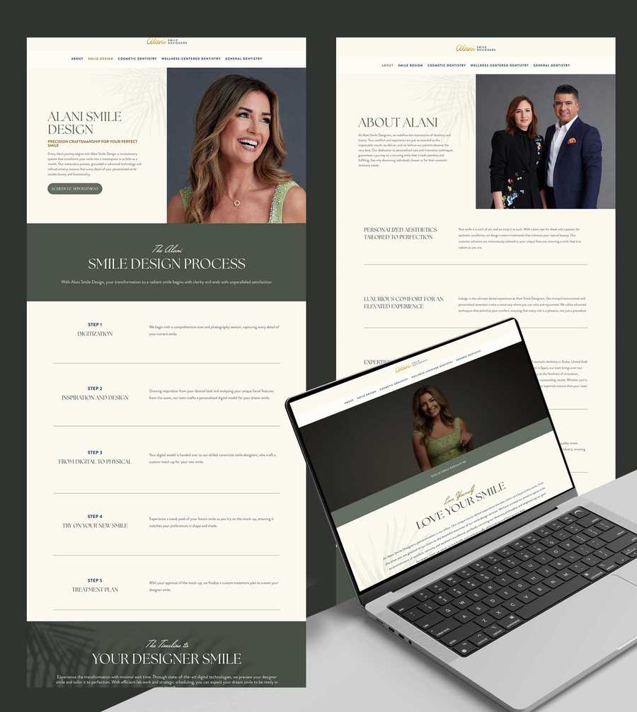 Alani Smile Designers Website and Print Campaign - Riverworks Marketing