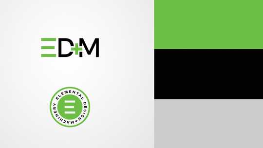 Machine Shop Logo | Elemental Design + Machinery - Riverworks Marketing